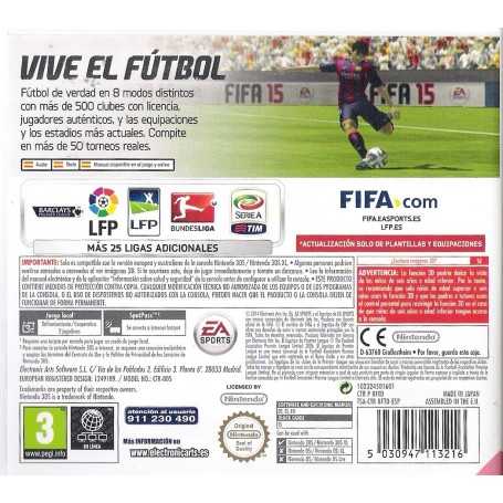 Comprar Video Juego Nintendo 3DS: FIFA 15 [3DS]